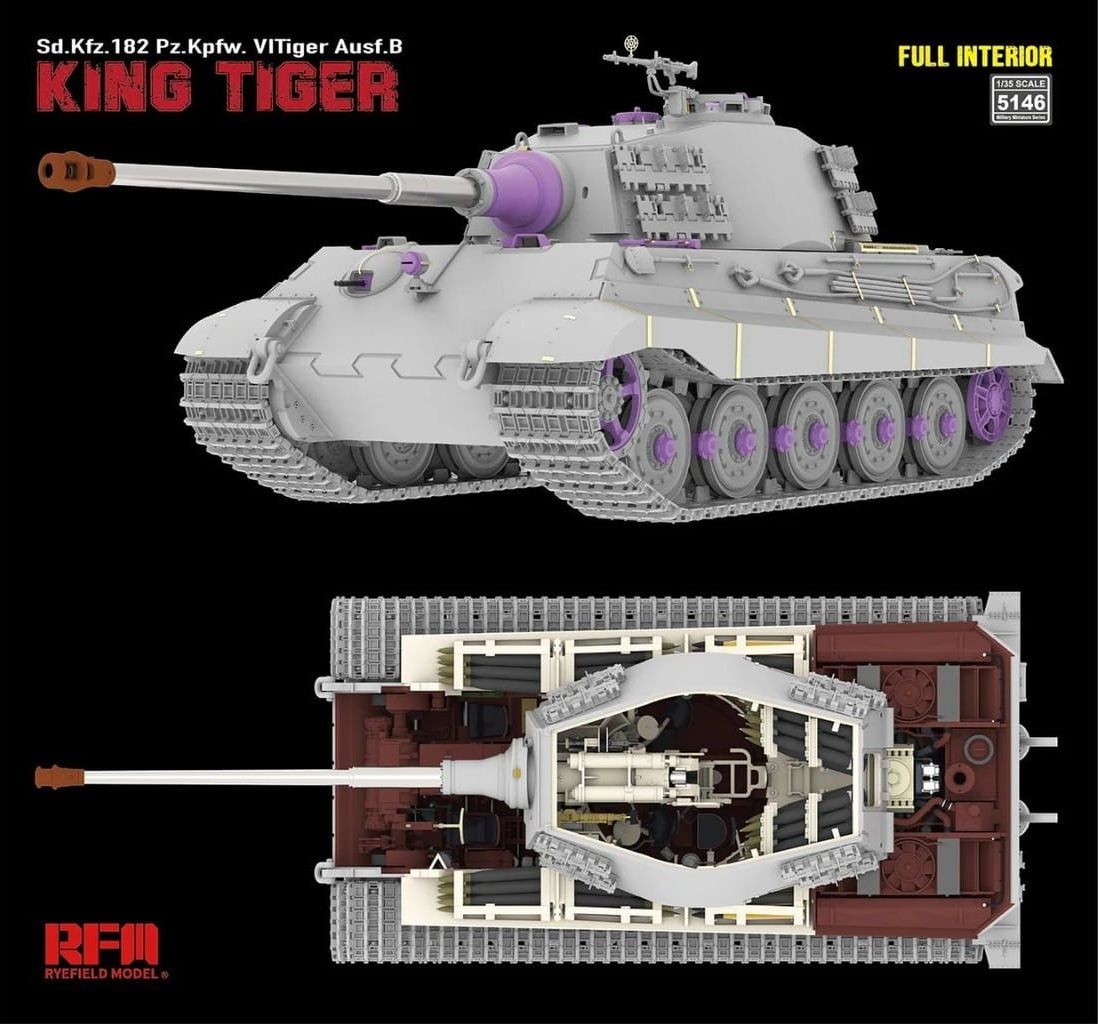 Sd.Kfz. 182 Pz.Kpfw. VI Tiger Ausf. B King Tiger Full Interior 1:35 Rye ...